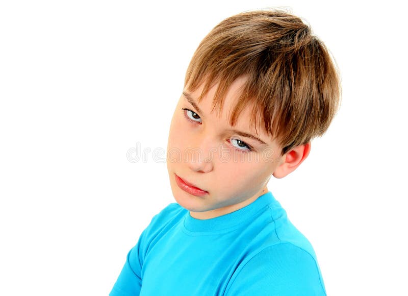 Sad Kid Portrait stock image. Image of caucasian, pensive - 82607045