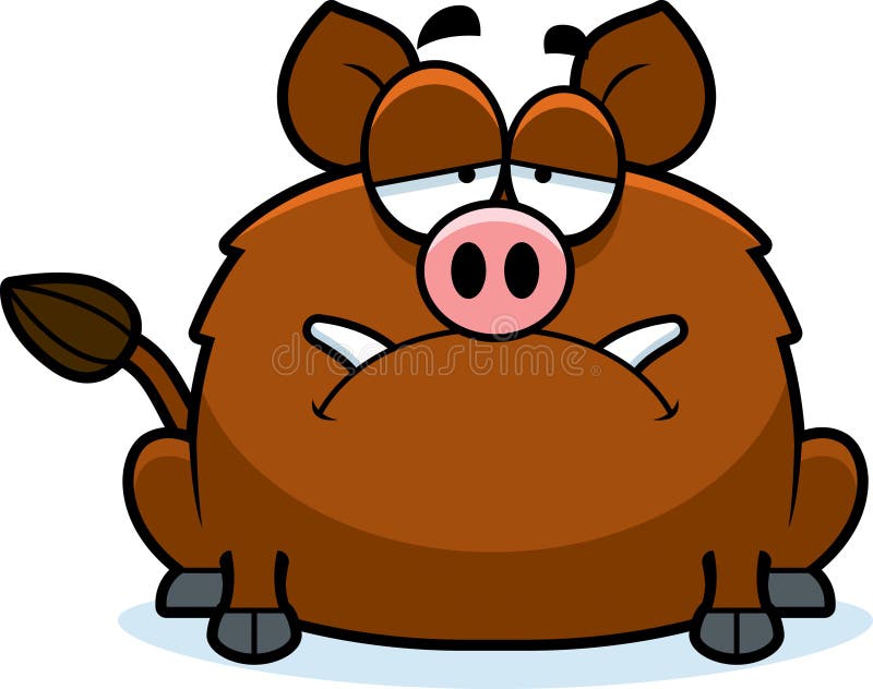 Sad Little Boar stock vector. Illustration of upset, swine - 47476456