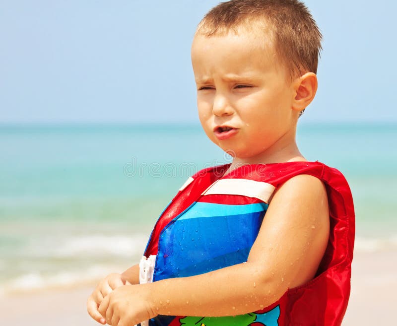 Sad little boy stock image. Image of portrait, emotion - 62525831