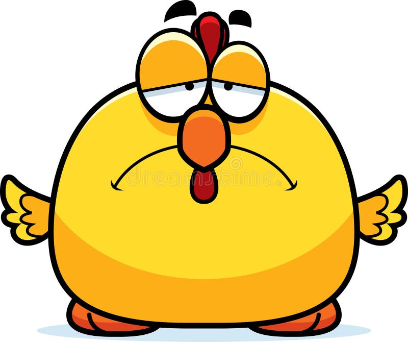 Sad Little Chicken stock vector. Illustration of graphic - 47400416