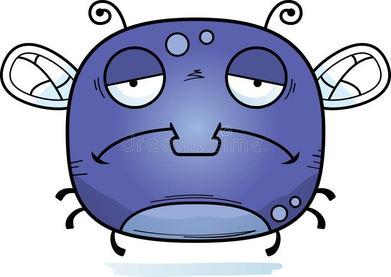 Sad Little Fly stock vector. Illustration of upset, clip - 115895683