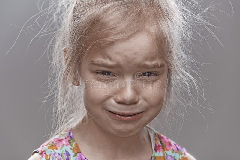 Sad little girl crying stock photo. Image of beauty, moody - 30920752