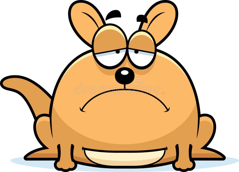 Sad Little Kangaroo stock vector. Illustration of joey - 47476693