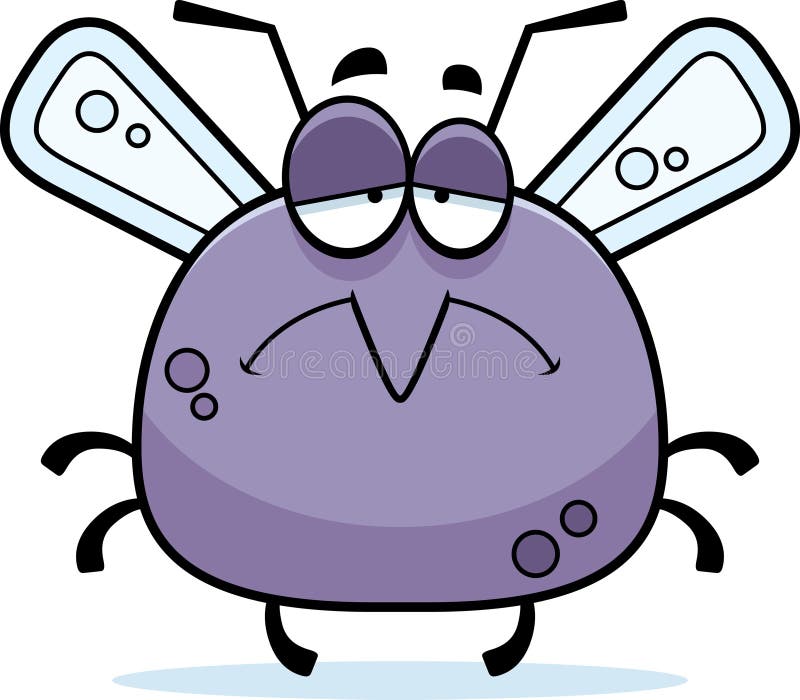 Sad Little Mosquito stock vector. Illustration of graphic - 47090169