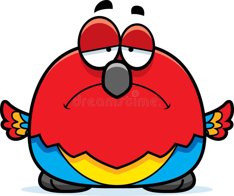 Sad Little Parrot stock vector. Illustration of animal - 47400765
