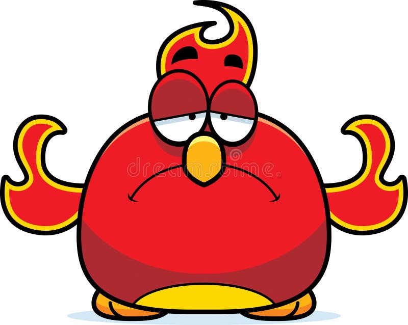 Sad Little Phoenix stock vector. Illustration of vector - 47400939
