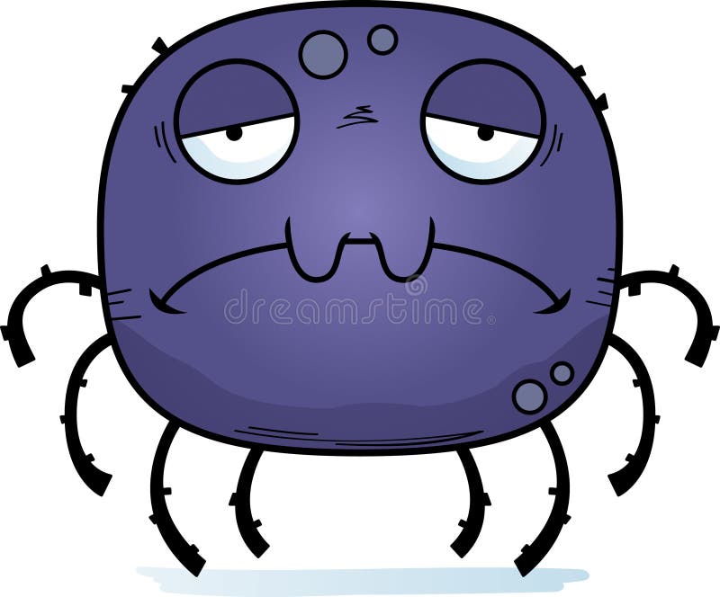 Sad Little Spider stock vector. Illustration of frowning - 47091099