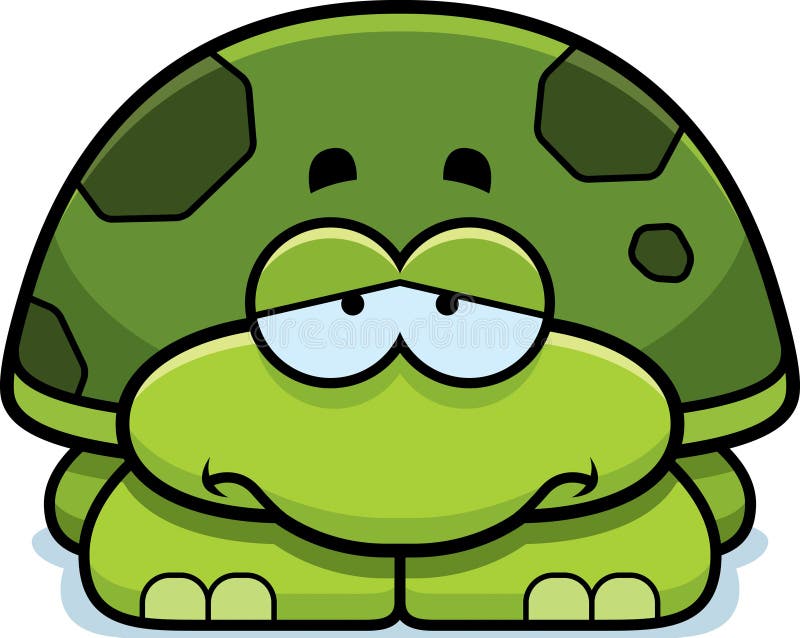 Sad Little Turtle stock vector. Illustration of clip - 47438008