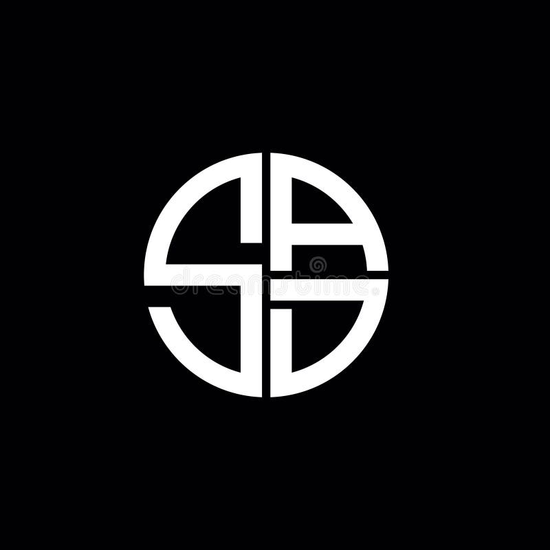 SAD Logo SAD Icon SAD Monogram SAD Letter Minimalist Circle Flat Unique ...