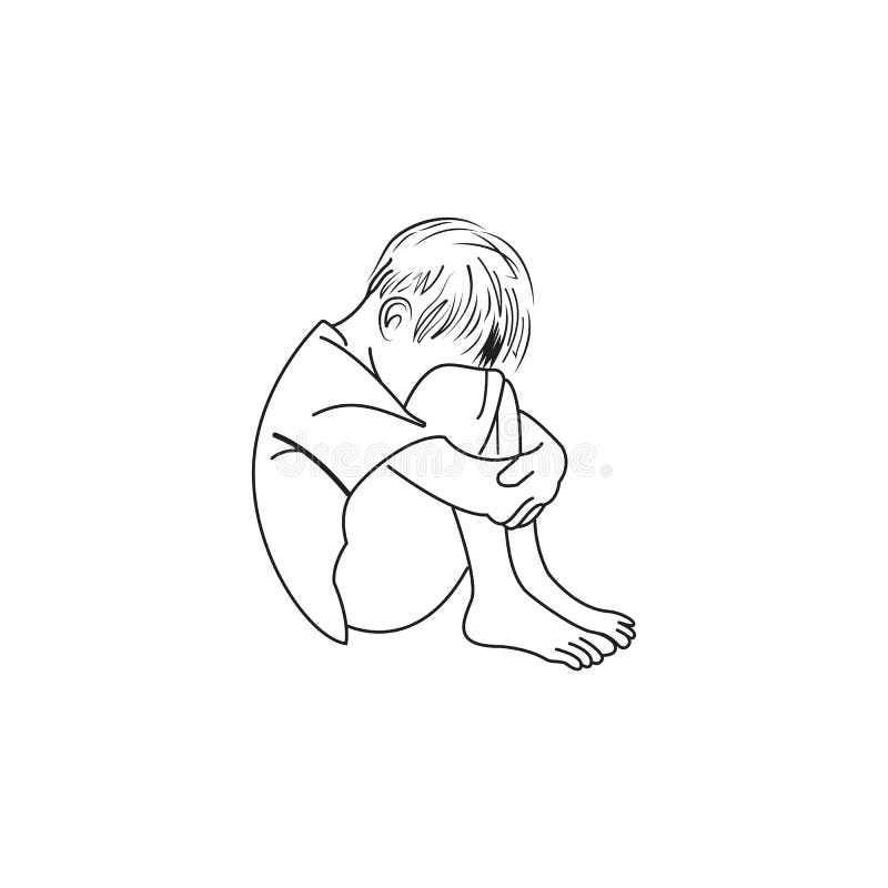 Sad logo icon vector stock vector. Illustration of depressed - 239005893