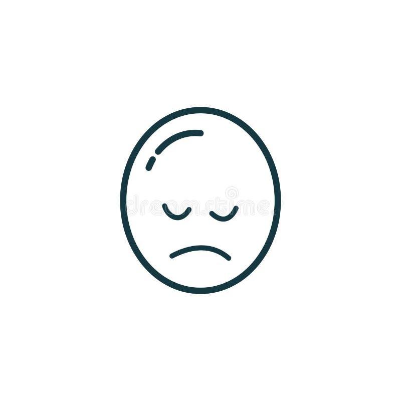 Sad logo icon vector stock vector. Illustration of cartoon - 239005902