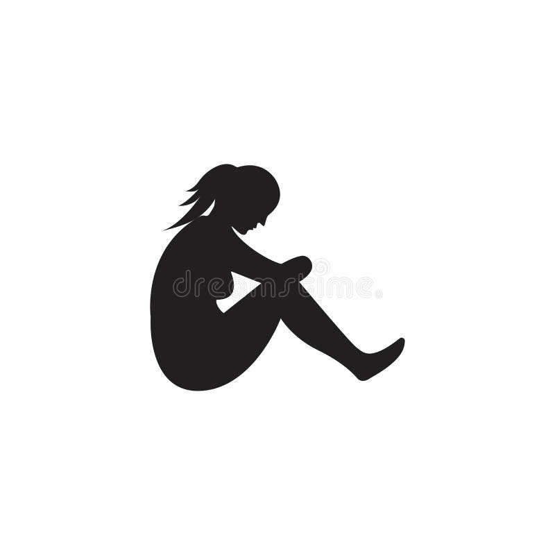 Sad logo icon vector stock vector. Illustration of depression - 239005897