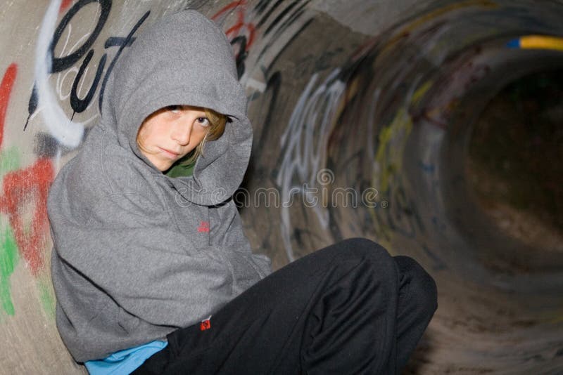 Sad lonely boy kid stock image. Image of hiding, problems - 8095453