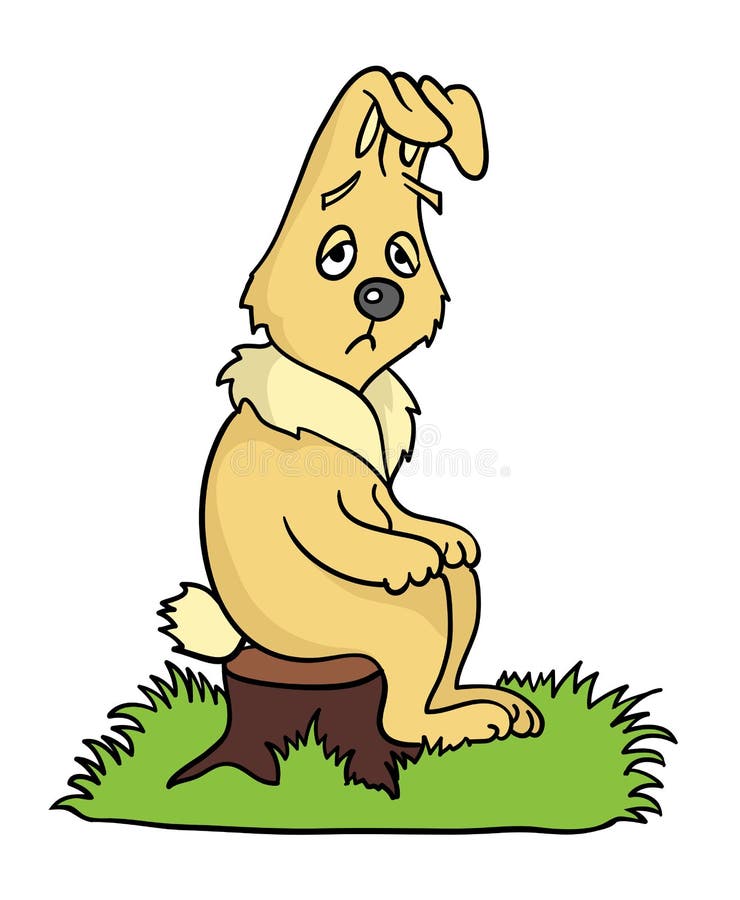Sad Bunny, Vector Illustration Stock Vector - Illustration of little ...