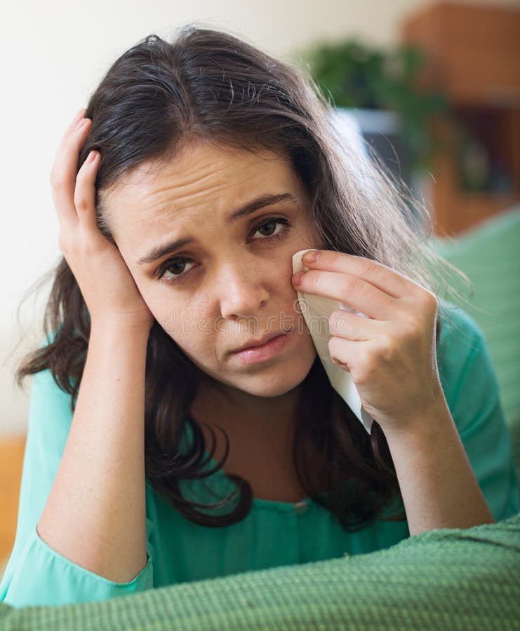 Sad and Lonely Woman Crying Stock Image - Image of face, lost: 57976981