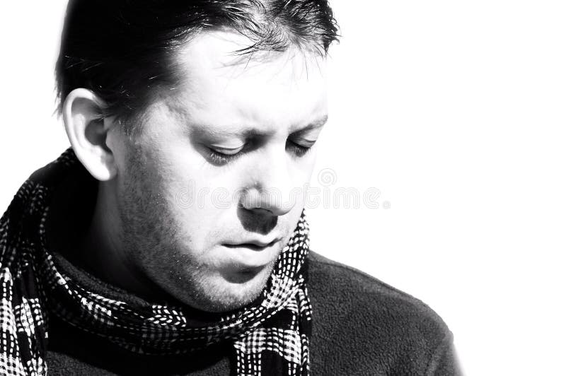 Sad man stock image. Image of mental, copyspace, face - 13200813