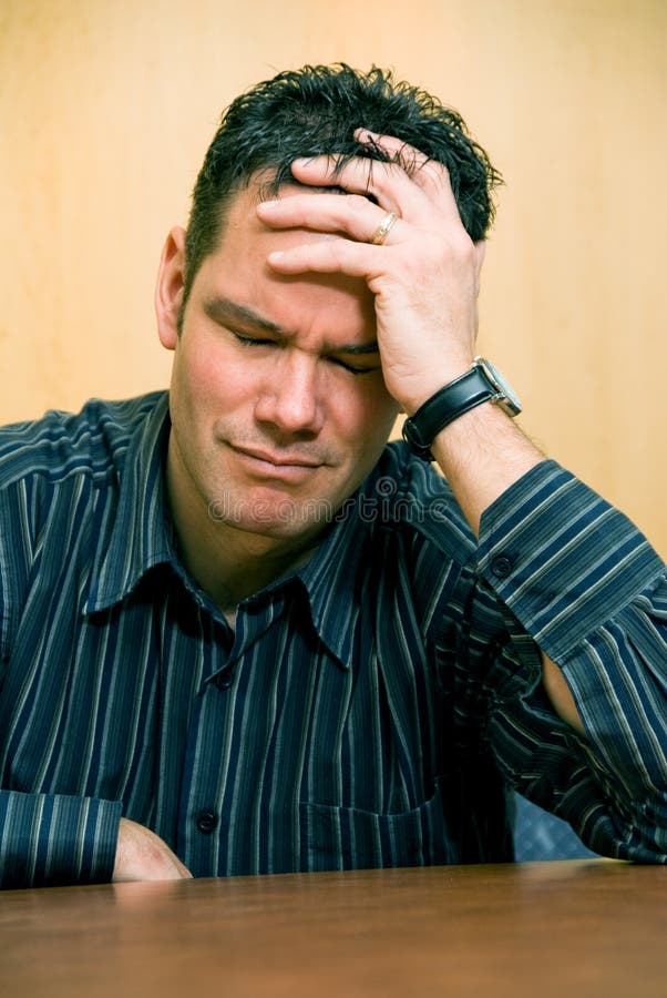Sad man stock image. Image of office, shirt, overloaded - 2260327