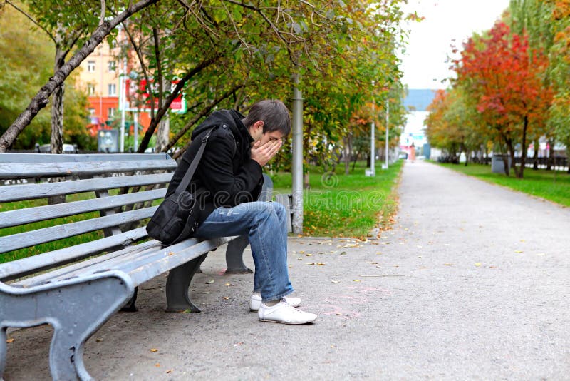 1,643 Sad Man Sitting Bench Stock Photos - Free & Royalty-Free Stock ...