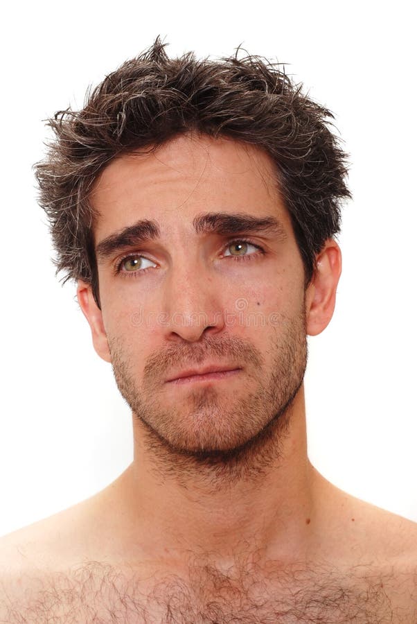 Sad man stock image. Image of emotion, isolated, handsome - 5942247