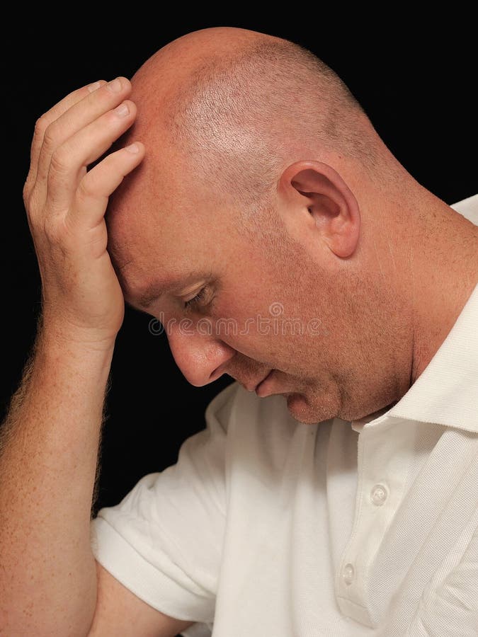 Sad man stock image. Image of worrying, posed, studio - 6170093