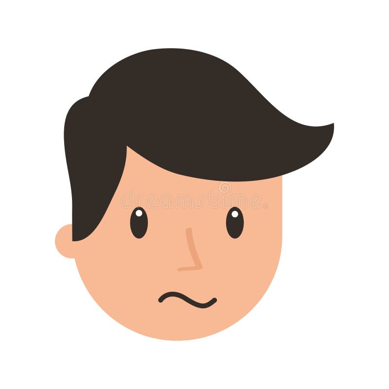 Sad man avatar character stock vector. Illustration of smile - 94427529