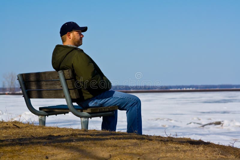 Sad man on a bench stock photo. Image of hopeless, father - 16804408