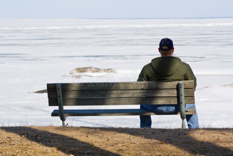 Sad man on a bench stock image. Image of bench, outdoors - 16804417