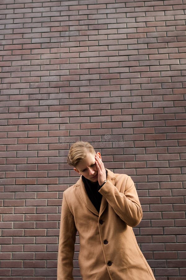 Sad Man Concern Expression Emotion Despair Stock Photo - Image of young ...