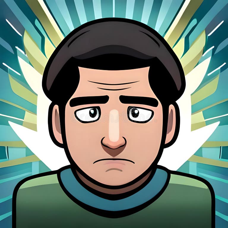 Sad Man Feeling Withdrawn - Ai Generated Image Stock Illustration ...