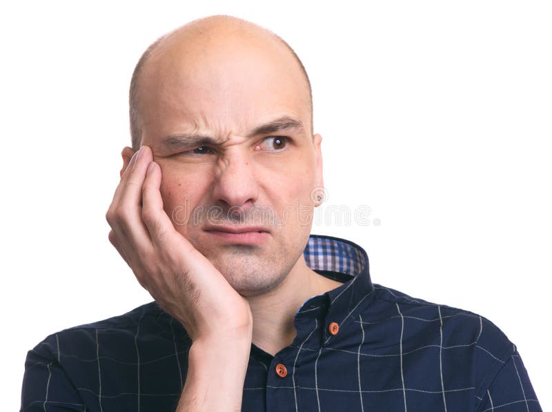 Sad Man Feeling Tooth Pain. Teeth Problem Stock Image - Image of hurt ...