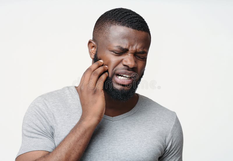 Sad Man Having Gum Problems Touching His Cheek Stock Photos - Free ...