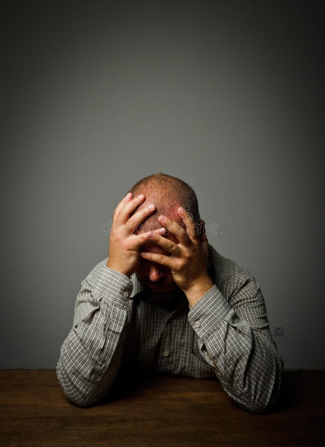 Sad man stock image. Image of melancholic, alone, anxious - 32996615