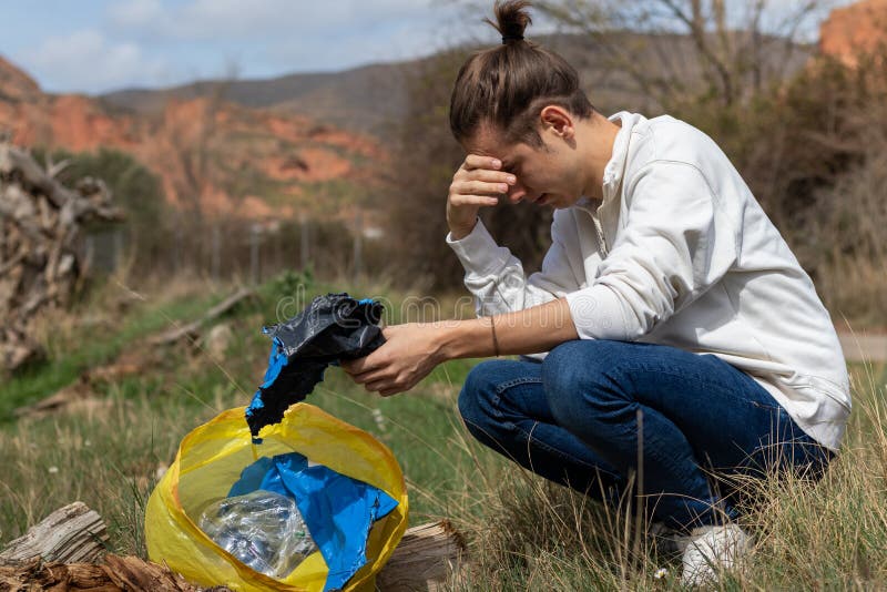 Sad Man by Humanity and All the Garbage that is Generated on Planet ...