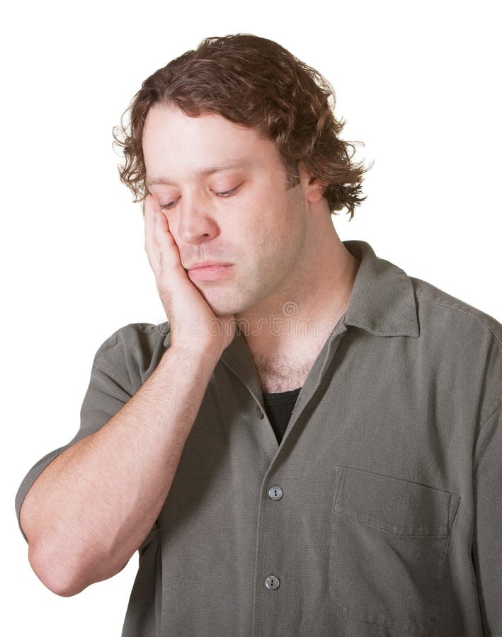 Sad Man Looking Down stock image. Image of moping, attractive - 29038945