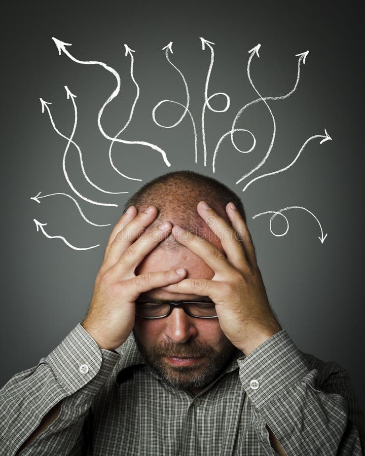 Sad man. Man in thoughts. stock photo. Image of doubt - 35651866