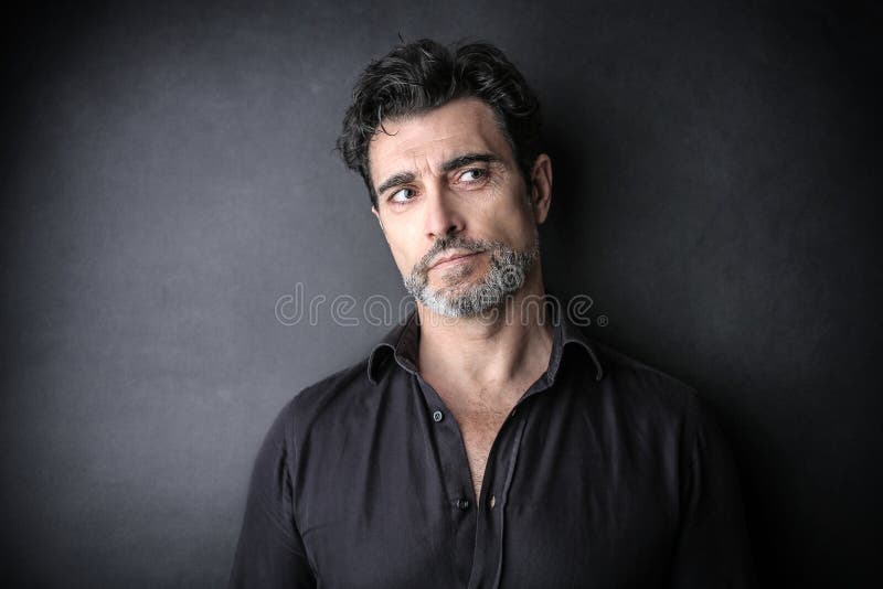 Sad man stock image. Image of happiness, laughing, serene - 41415865