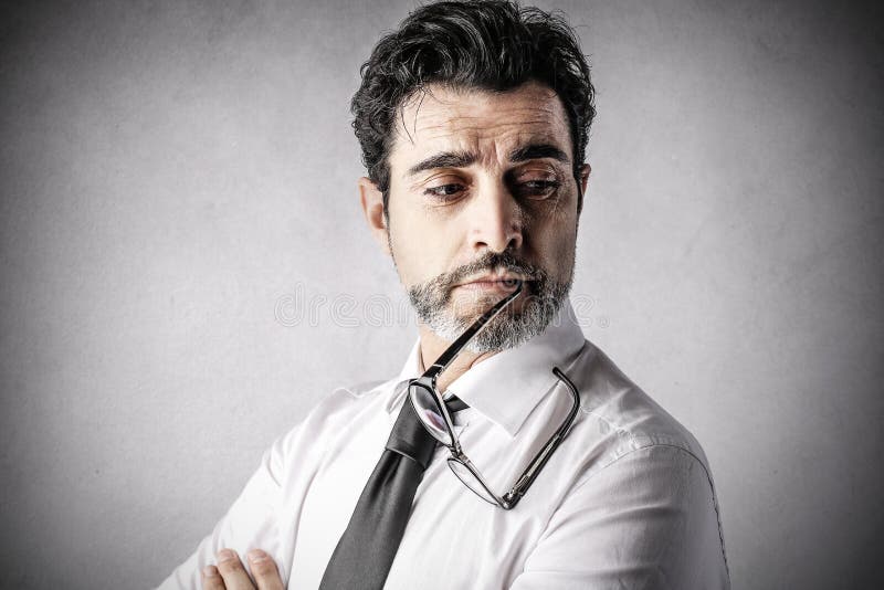 Sad man stock image. Image of girl, business, serenity - 41416645