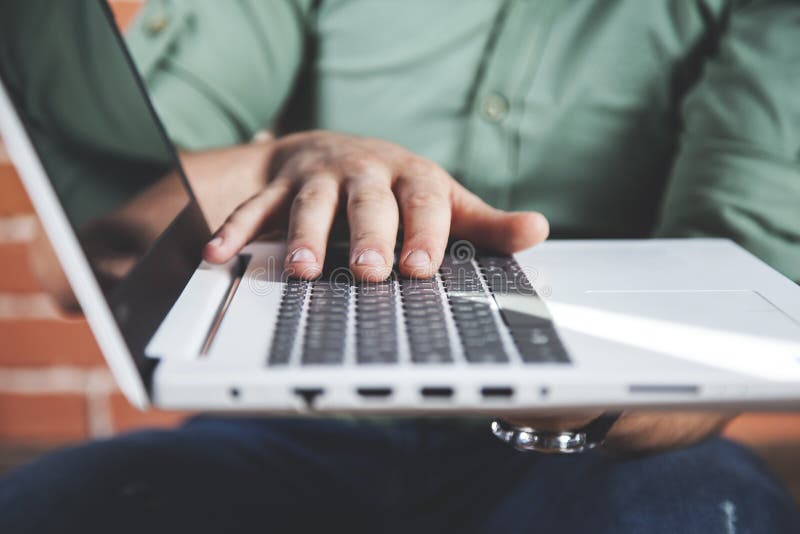 Sad man notebook stock image. Image of white, sitting - 154612409