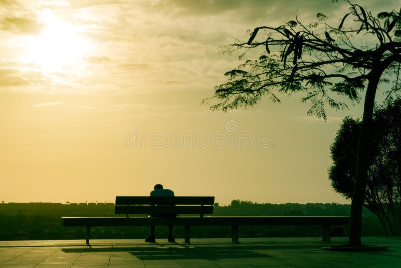 Sad Man is Sitting on Bench Stock Image - Image of bench, health: 114613449