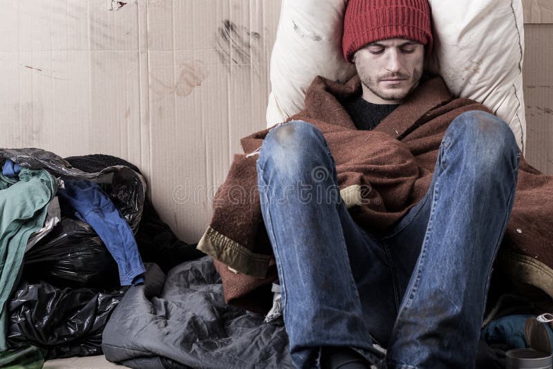 Sad Man Sitting on the Street Stock Photo - Image of lonely, alcoholism ...