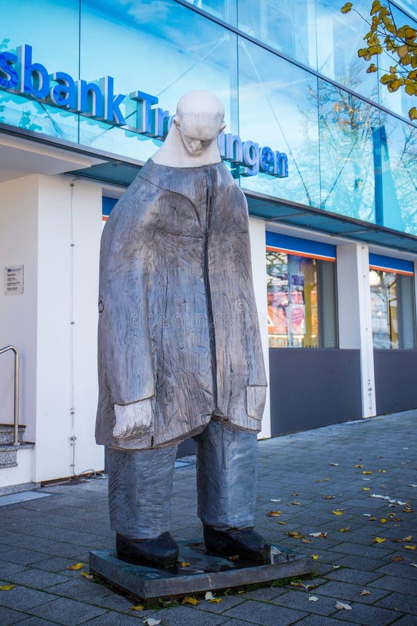 Sad Man Statue editorial image. Image of bank, financial - 46931475