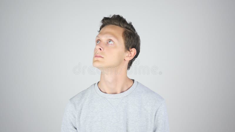 Sad Man Thinking in Frustration about His Project, Stock Image - Image ...