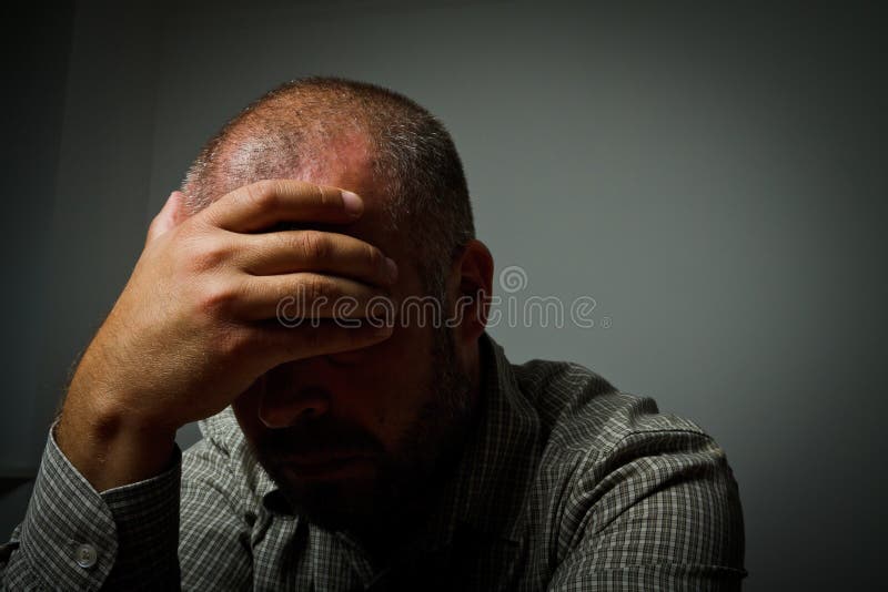 Sad man stock image. Image of anxious, adult, chagrin - 33103775