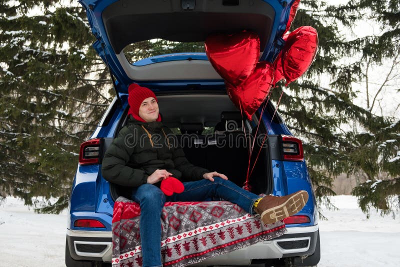 Sad Man Waiting for Date on Valentine Date. Single Young Caucasian Man ...