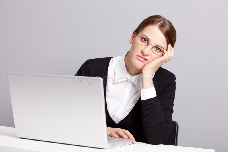 Sad manager stock photo. Image of business, black, professional - 17685804