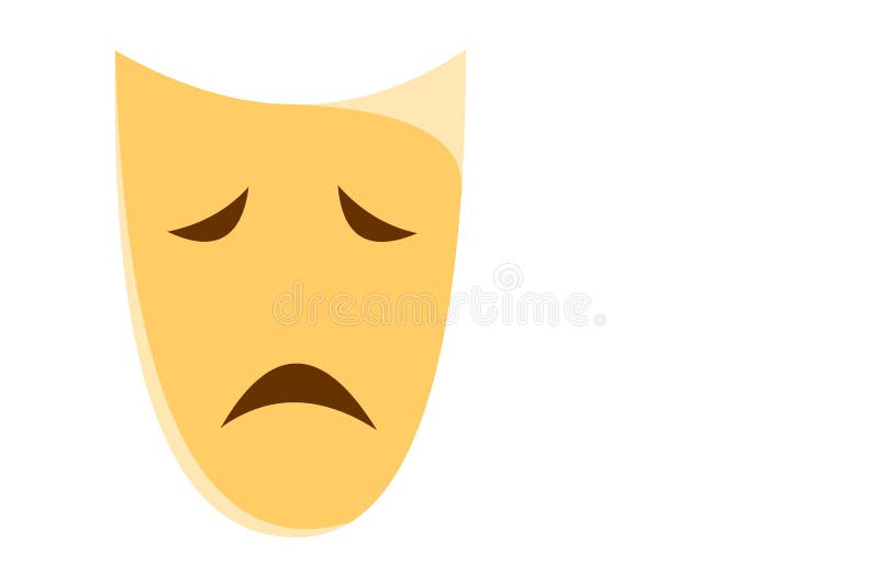 Sad mask stock illustration. Illustration of illustration - 5019169