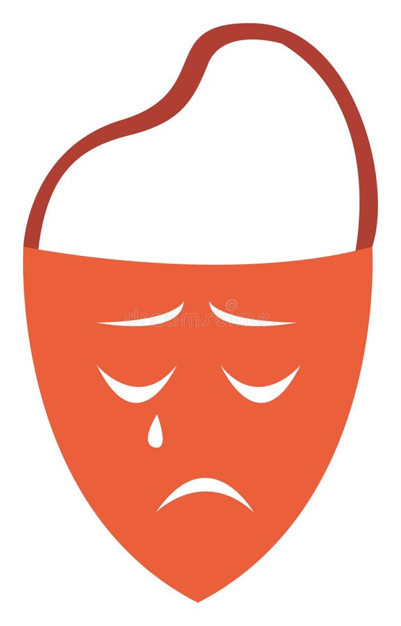 Sad Mask, Illustration, Vector Stock Vector - Illustration of laugh ...
