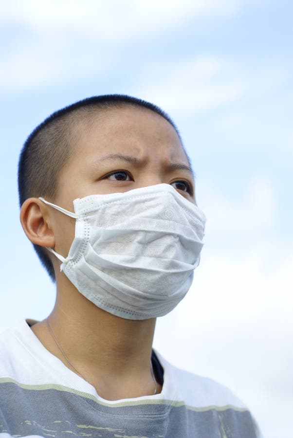 Sad masked person outdoors stock image. Image of shaven - 15889551