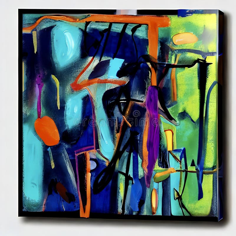 Sad Memories Abstract Expressionism Stock Illustration - Illustration ...