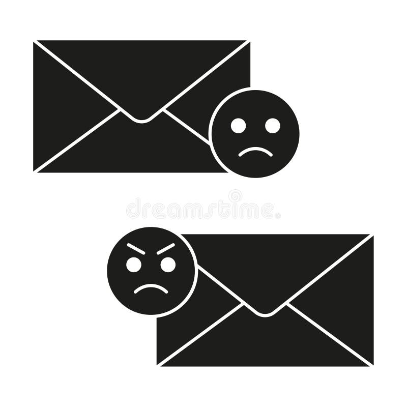 Sad Message Envelope Icon Design. Bad News Symbol. Vector Illustration ...